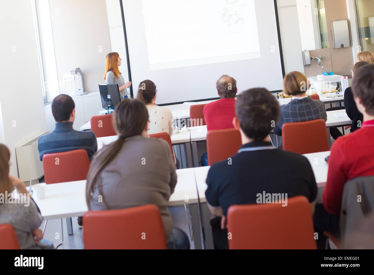 Lecture at university Stock Photo - Alamy