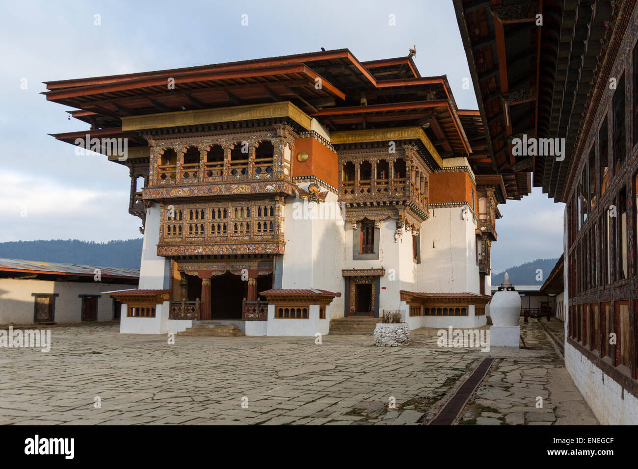 Utse or Central Tower of the Gangtey Monastery, Phobjikha Valley ...