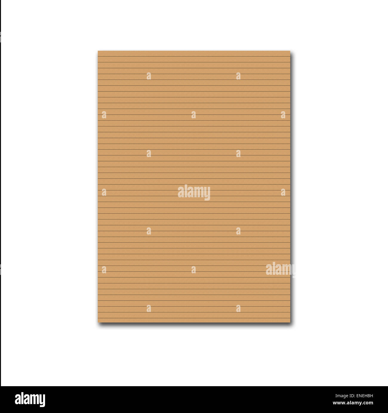 brown line paper isolated on white background Stock Photo - Alamy