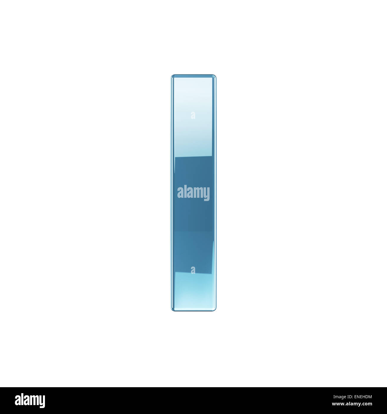 3d render of glass glossy transparent alphabet letter symbol - I ...