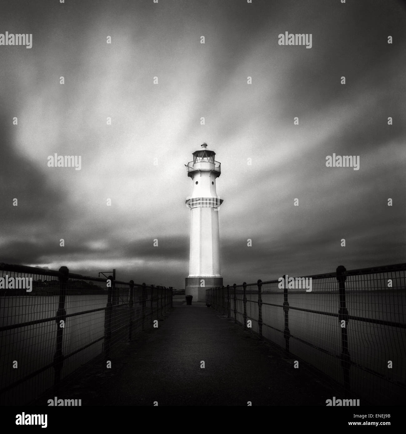 A classic view of Newhaven Lighthouse - Edinburgh Stock Photo - Alamy
