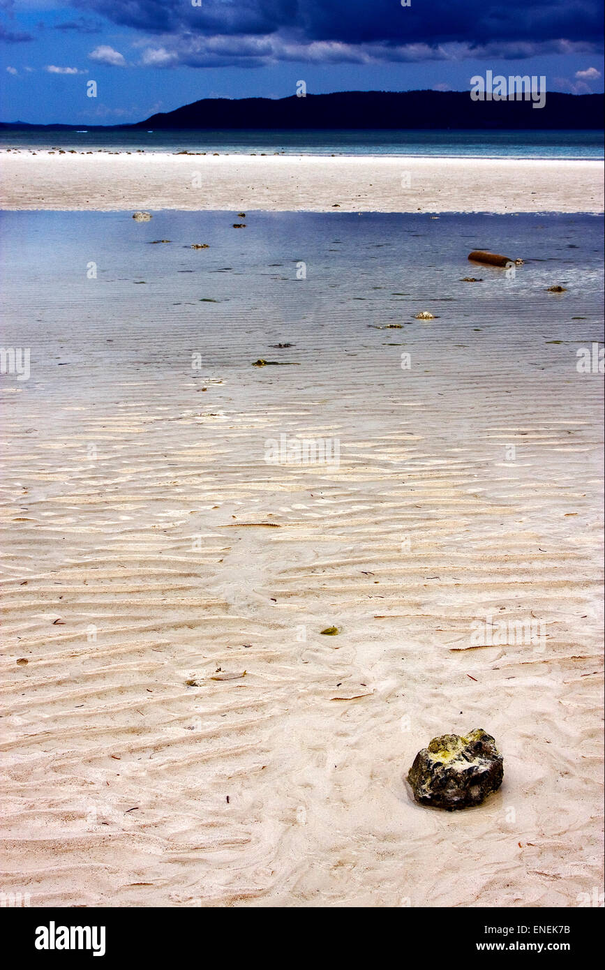 mountain beach sky sand isle and rock in indian ocean madagascar Stock ...