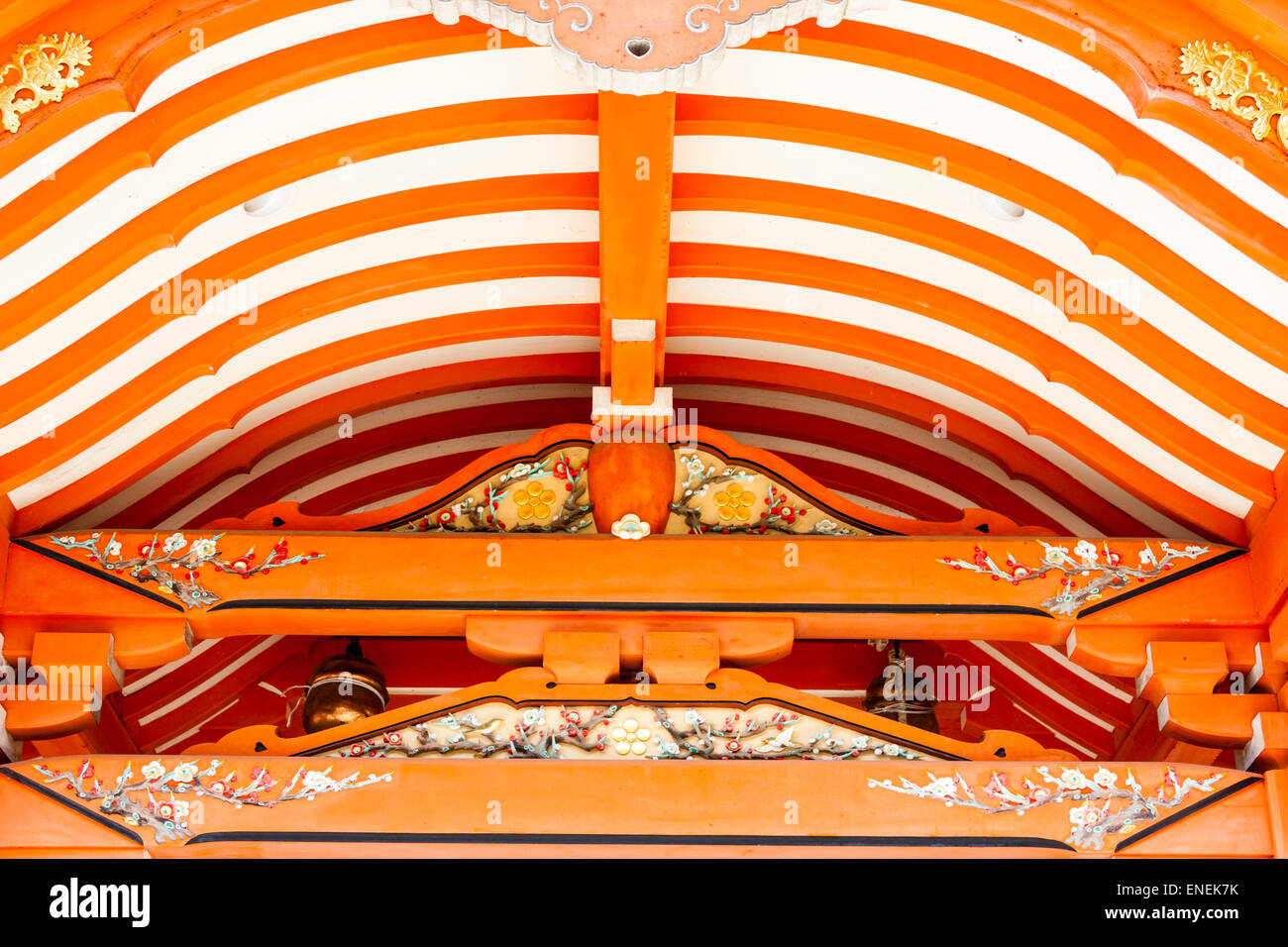 The Nagaokatenman-go shrine in Kyoto, Japan. Architectural detail of ...