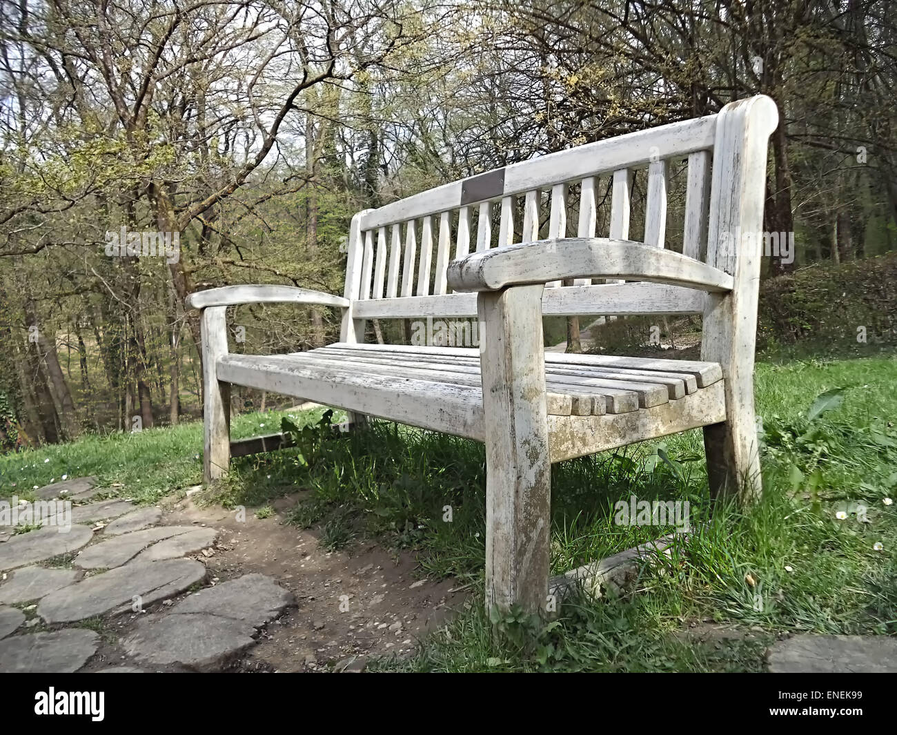 Old wooden bench Stock Photo - Alamy