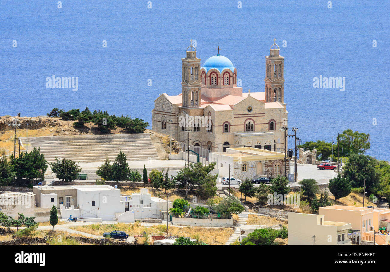 Greek Orthodox Church of Anastasis atop Vrodado Hill, Ermoupoli, Syros ...