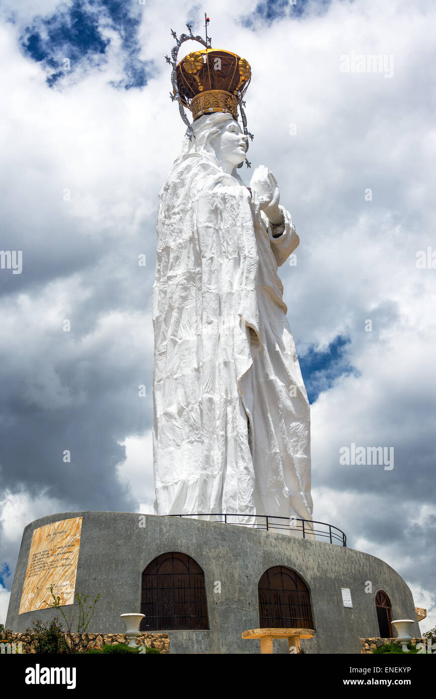 White Virgin Mary statue in Concepcion, Peru Stock Photo - Alamy