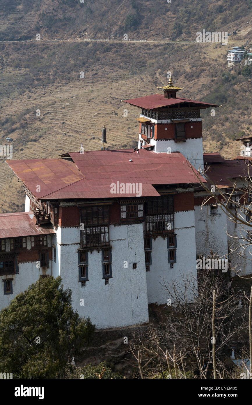 Long view of Trongsa Dzong, Trongsa, Central Bhutan, Asia Stock Photo ...