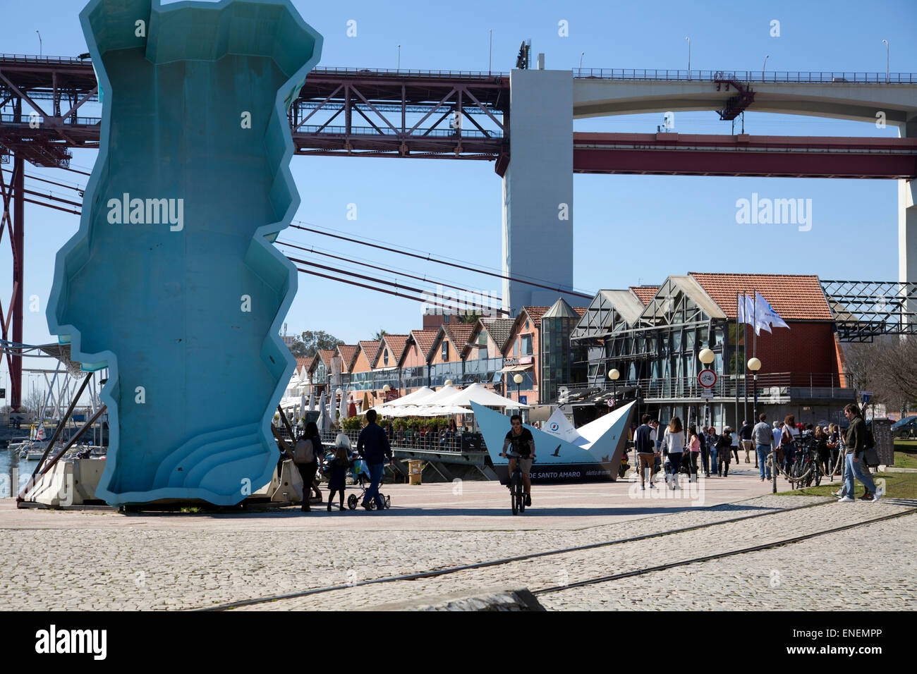 Santo Amaro Docks at Alcantara Mar in Lisbon - Portugal Stock Photo - Alamy