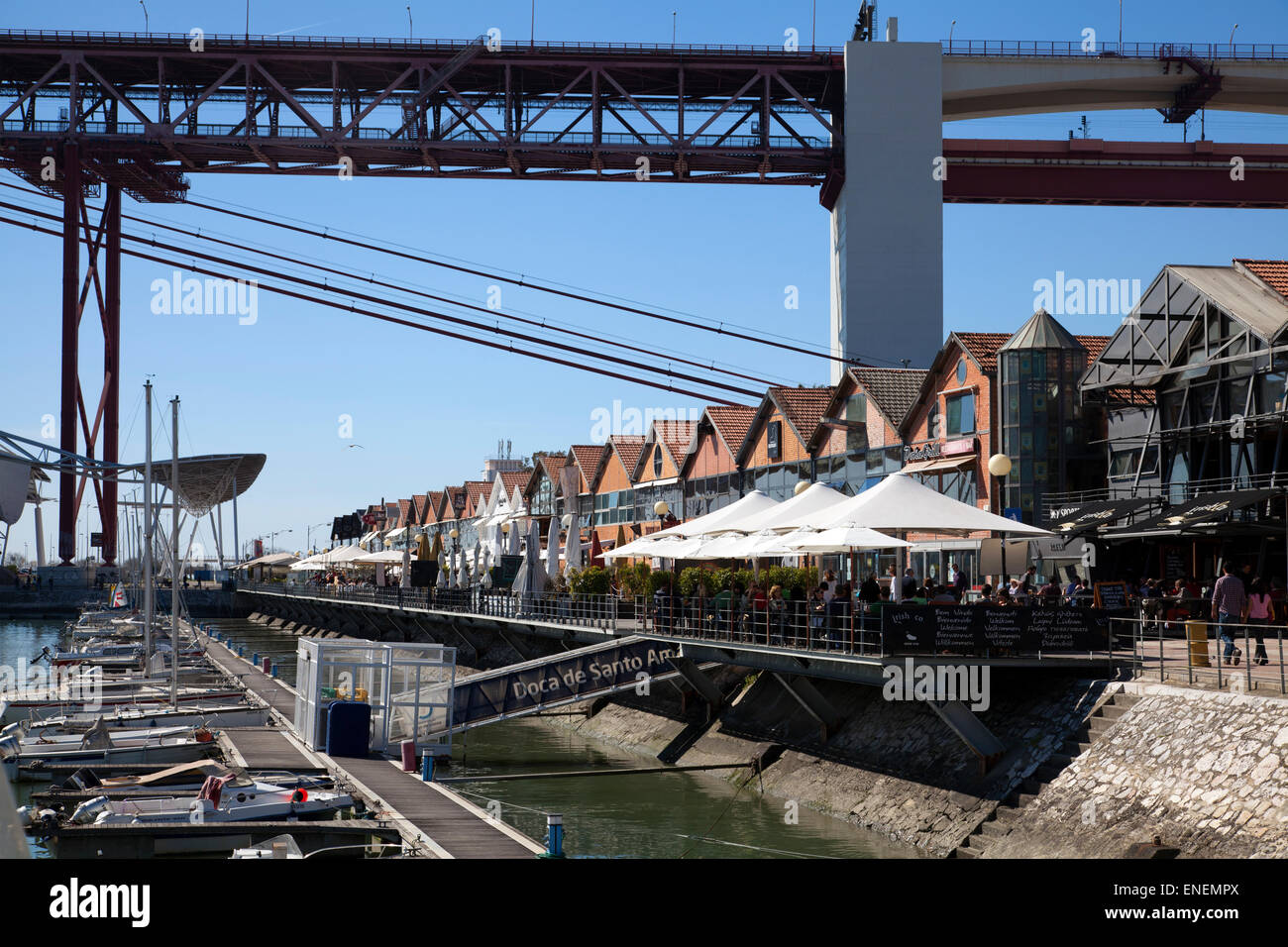 Santo Amaro Docks at Alcantara Mar in Lisbon - Portugal Stock Photo - Alamy