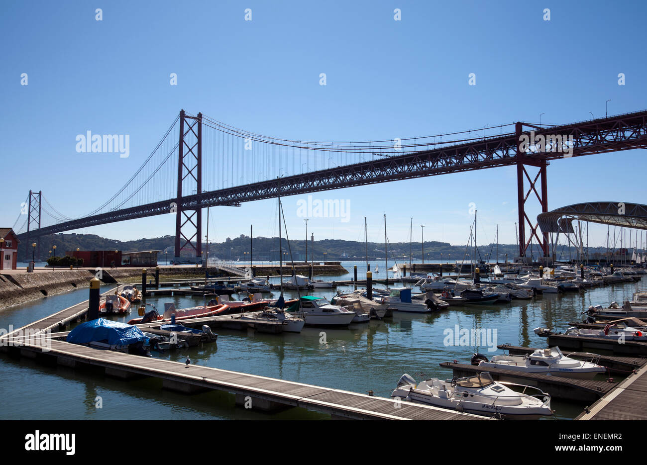 Santo Amaro Docks at Alcantara Mar in Lisbon - Portugal Stock Photo - Alamy