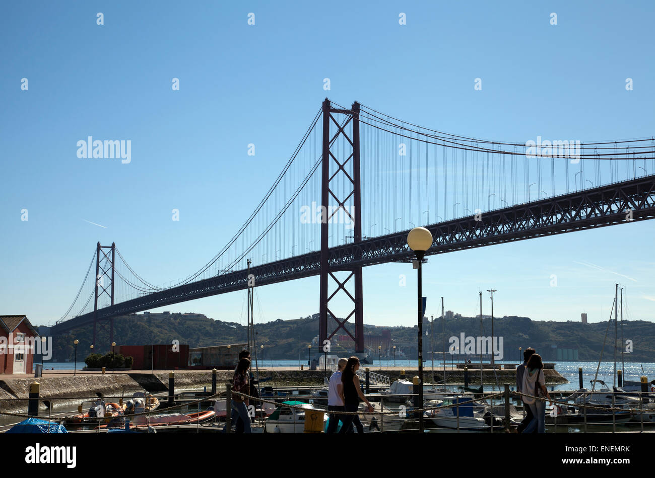 Santo Amaro Docks at Alcantara Mar in Lisbon - Portugal Stock Photo - Alamy