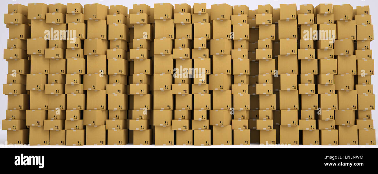 Cardboard boxes set Stock Photo - Alamy