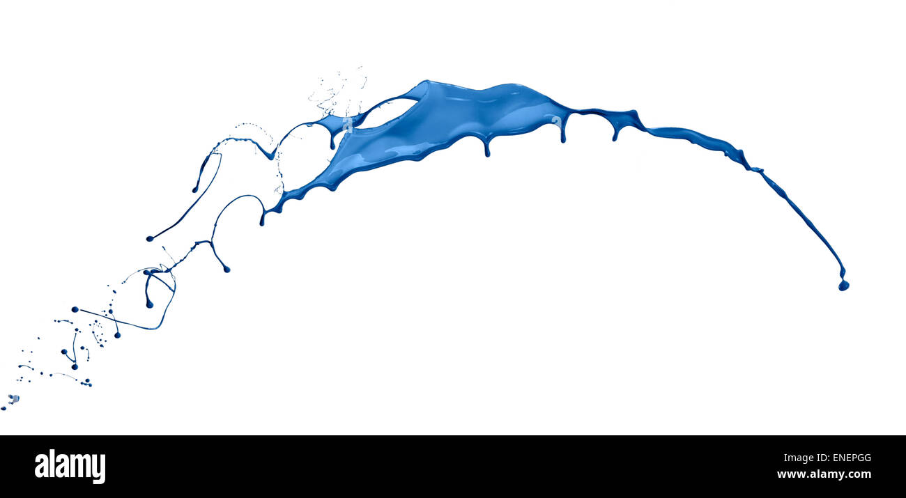 Blue splash isolated on white background Stock Photo - Alamy
