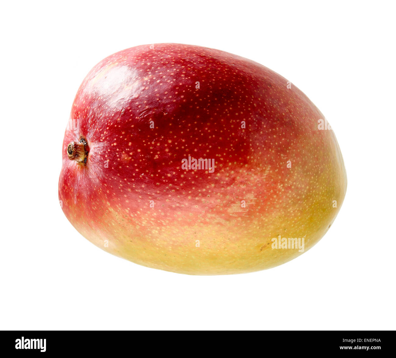 Whole mango fruit, red, green and yellow colours - white background ...