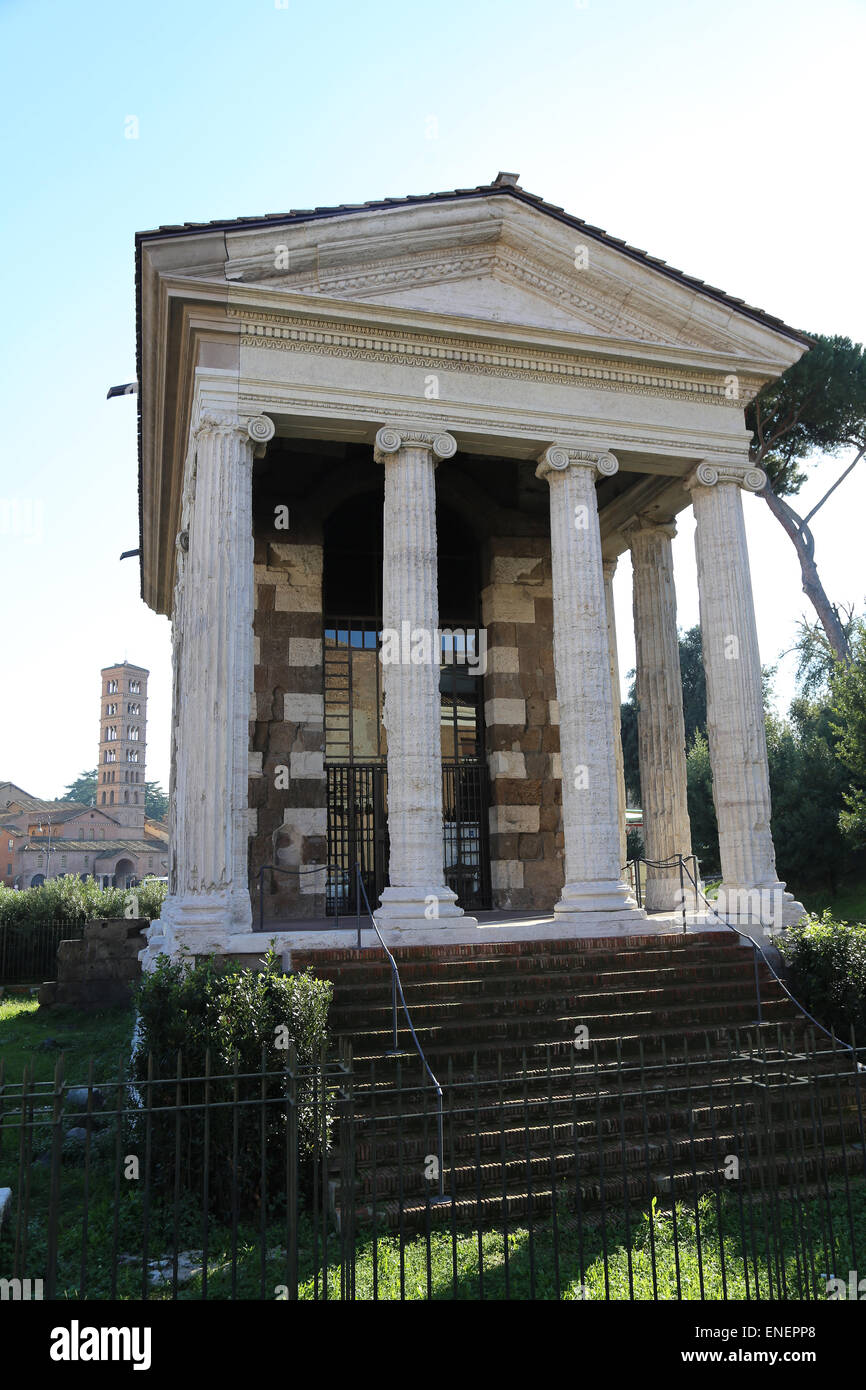 Italy. Rome. Temple of Portunus. Dedicated to the god Portunus. Ionic ...