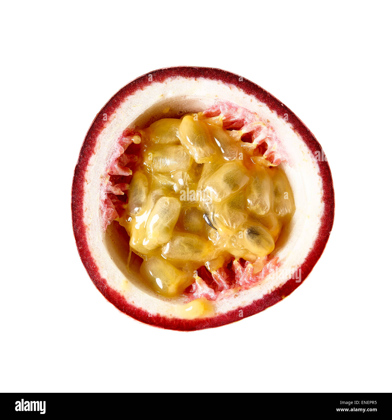 Pulp passion fruit on Cut Out Stock Images & Pictures - Alamy
