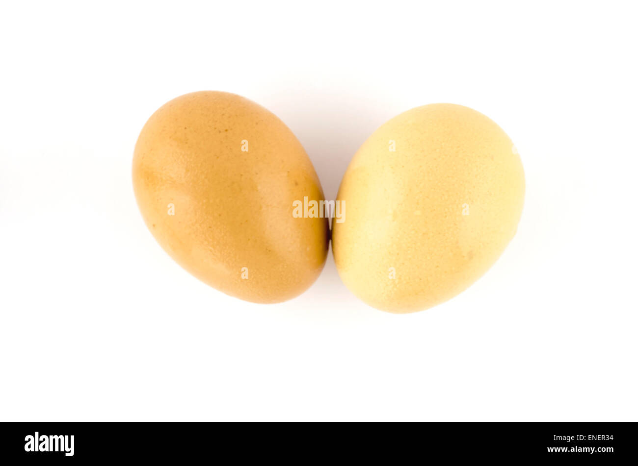 two eggs isolated on white background Stock Photo - Alamy