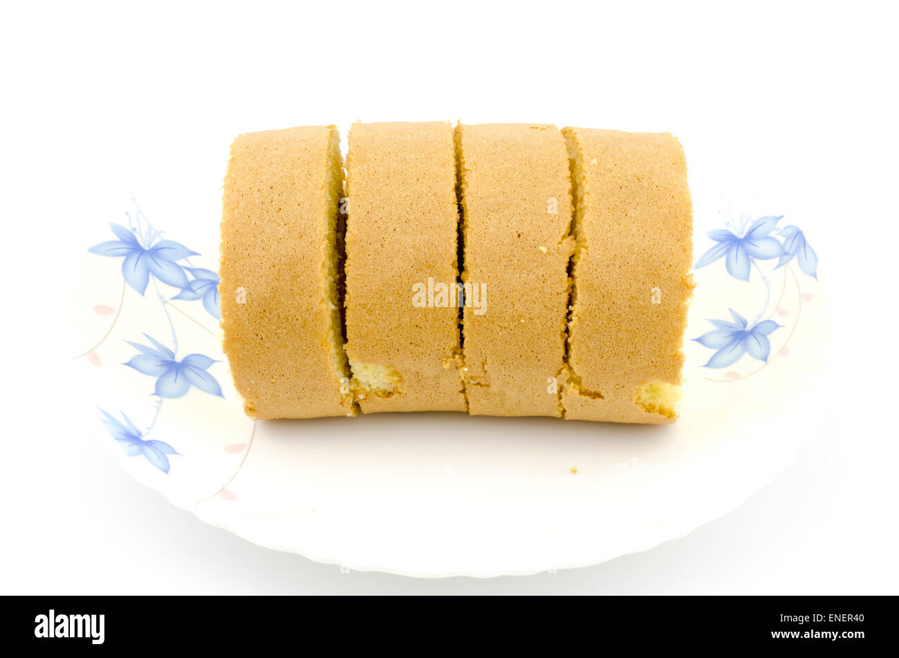 jam roll isolated on white background Stock Photo - Alamy