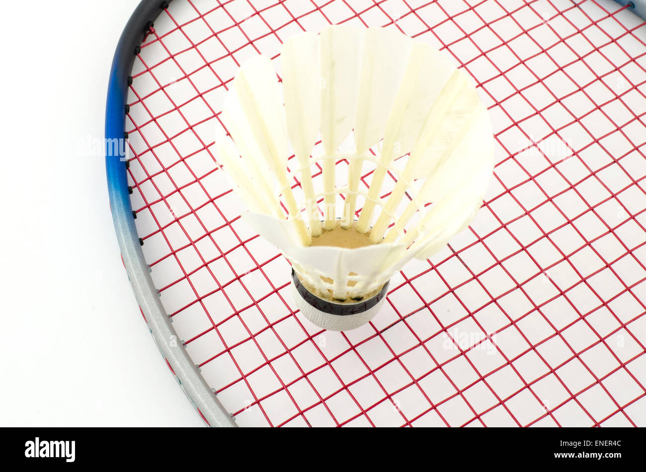 badminton isolated on white background Stock Photo - Alamy