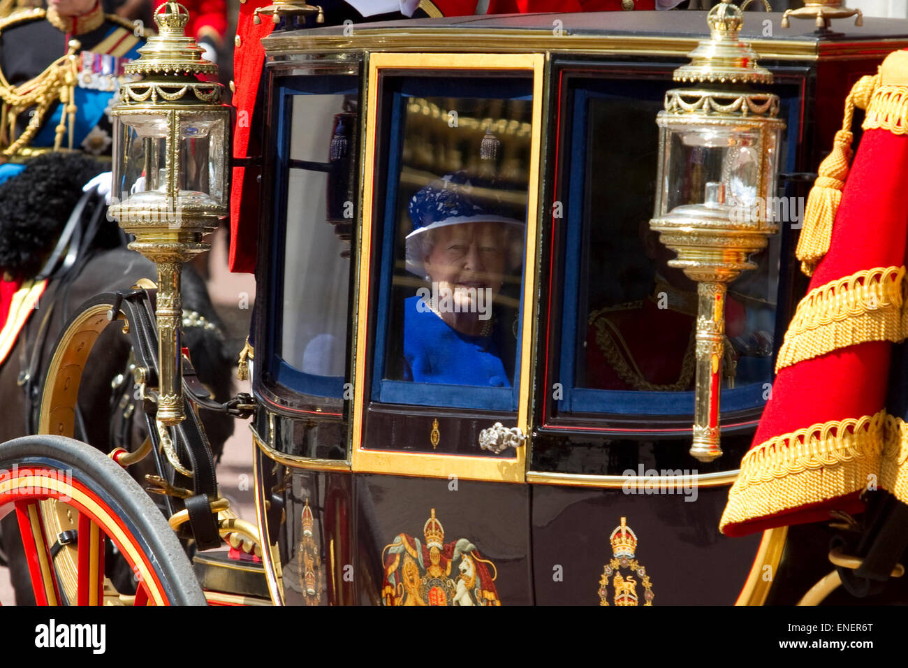 Trooping the Colour parade for Her Majesty the Queen's birthday outside ...