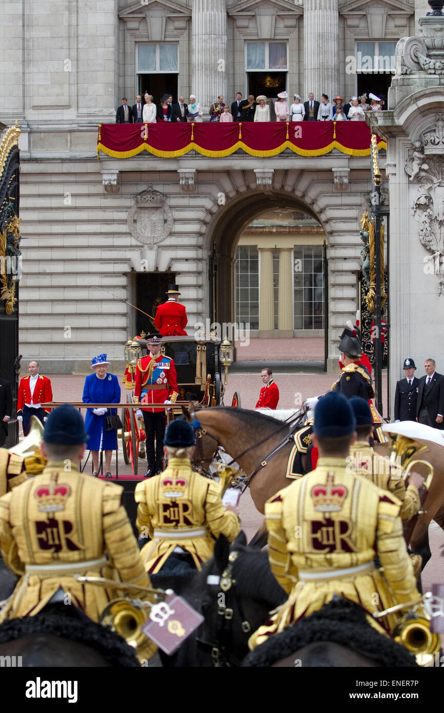 Trooping the Colour parade for Her Majesty the Queen's birthday outside ...