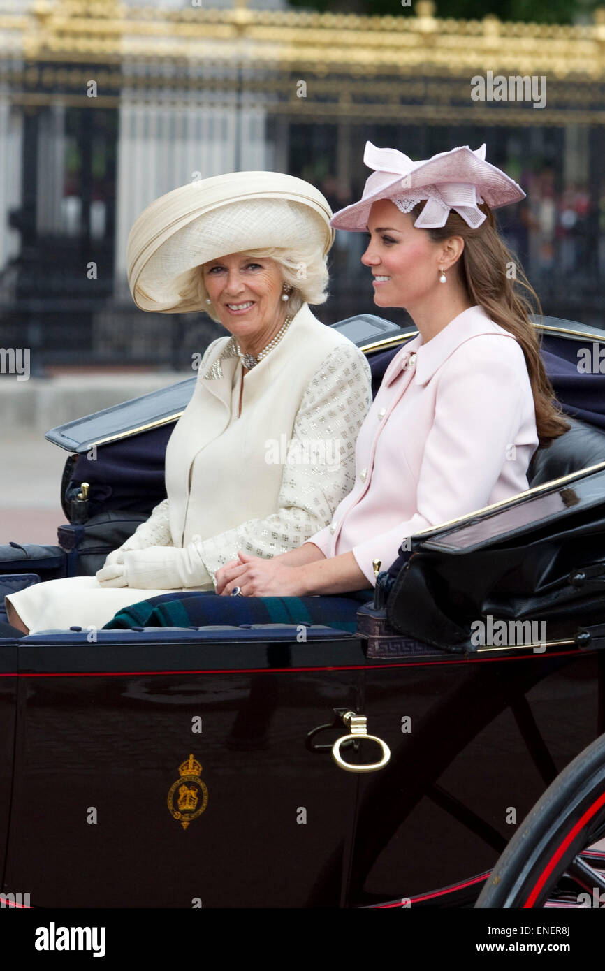 Trooping the Colour parade for Her Majesty the Queen's birthday outside ...