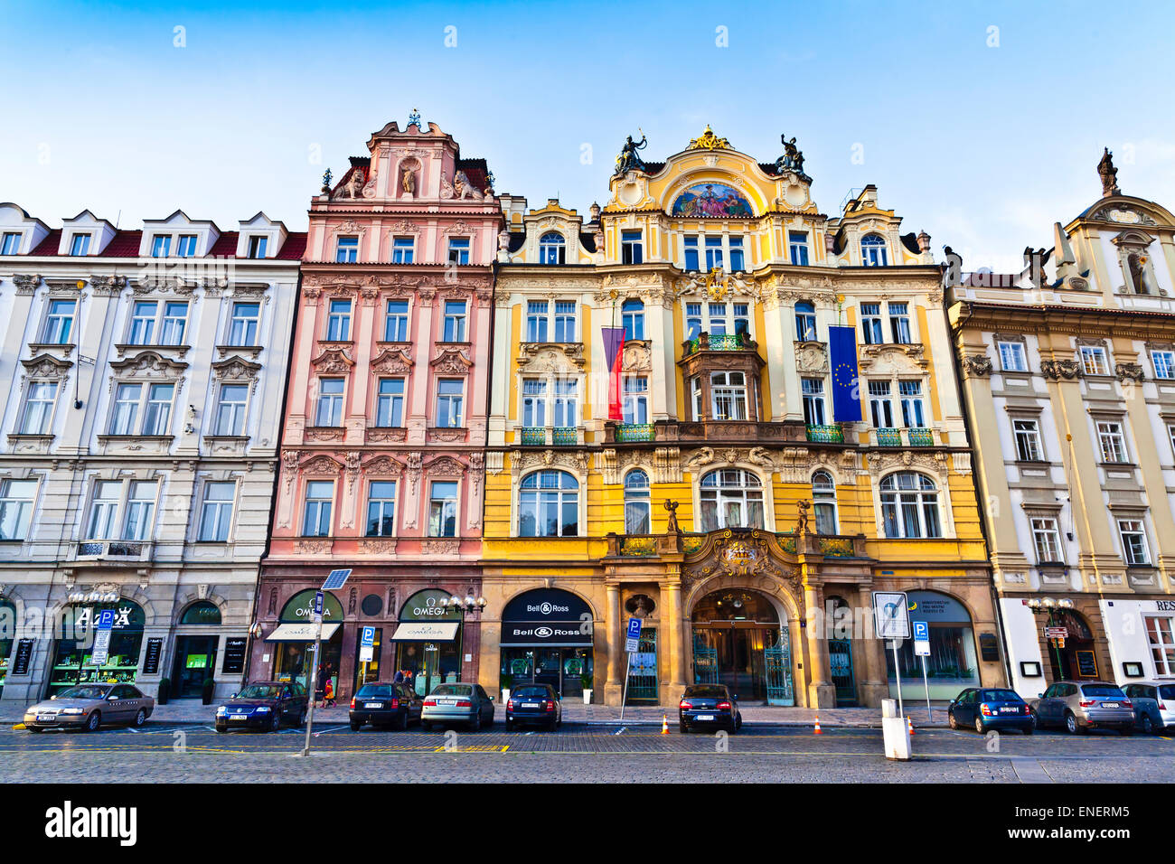 Historic buildings in The Old Town Square Stock Photo - Alamy