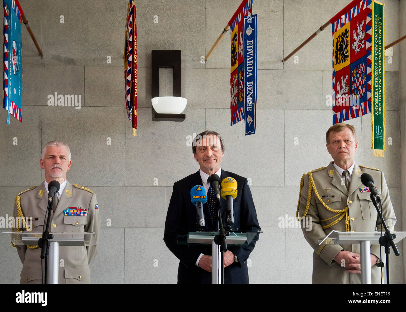 Prague, Czech Republic. 4th May, 2015. General Petr Pavel (left) is ...