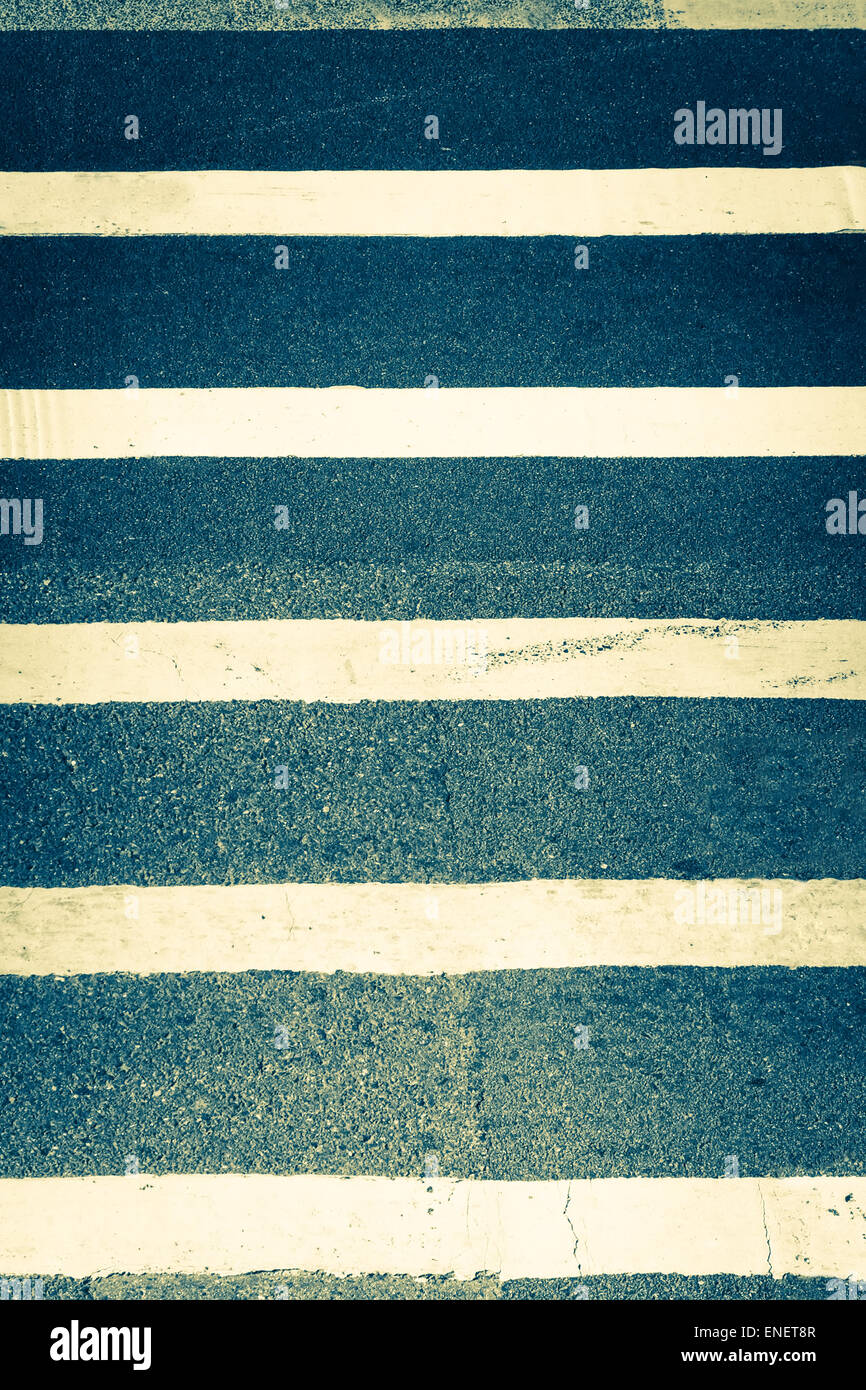Zebra pedestrian crossing walk way. Image in vintage style Stock Photo ...
