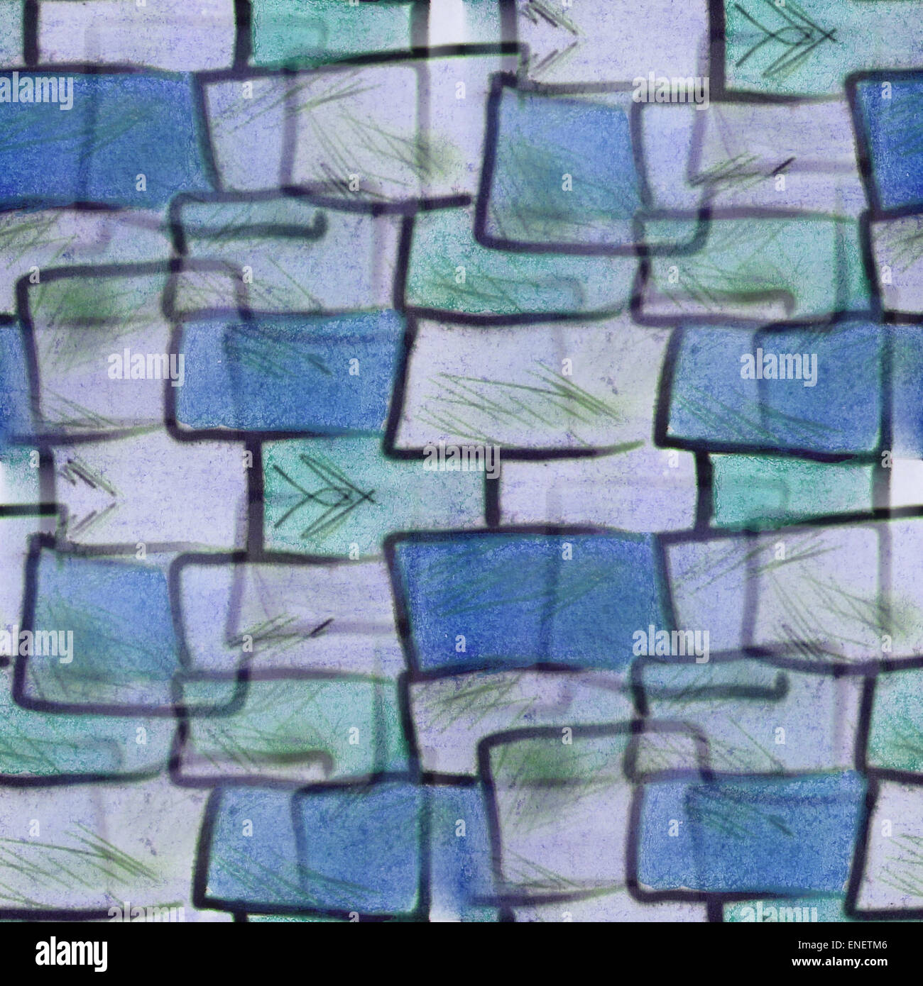 Seamless blue, gray squares ancient ornament wallpaper background Stock ...