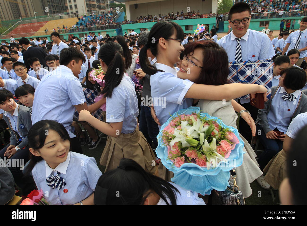 Zhengzhou, China. 04th May, 2015. High school students around 18 years ...