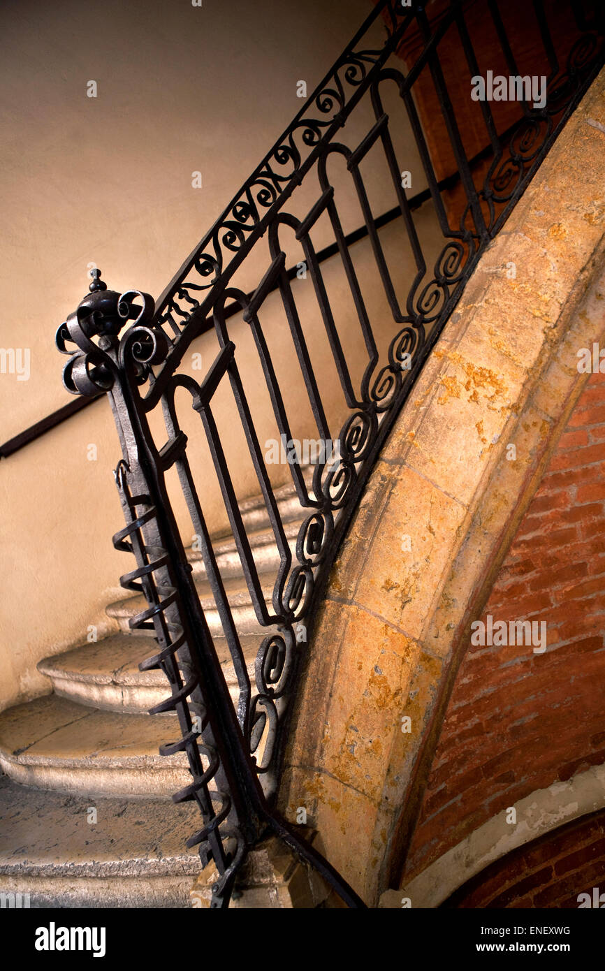 Bronze staircase in an old French house Stock Photo - Alamy