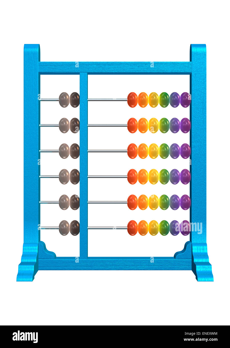 3D digital render of an abacus isolated on white background Stock Photo ...