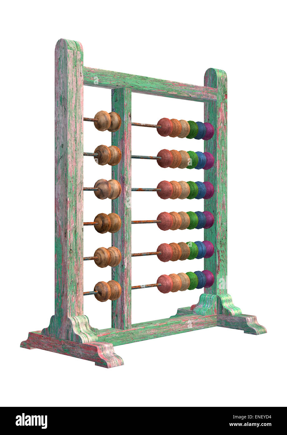 3D digital render of an abacus isolated on white background Stock Photo ...