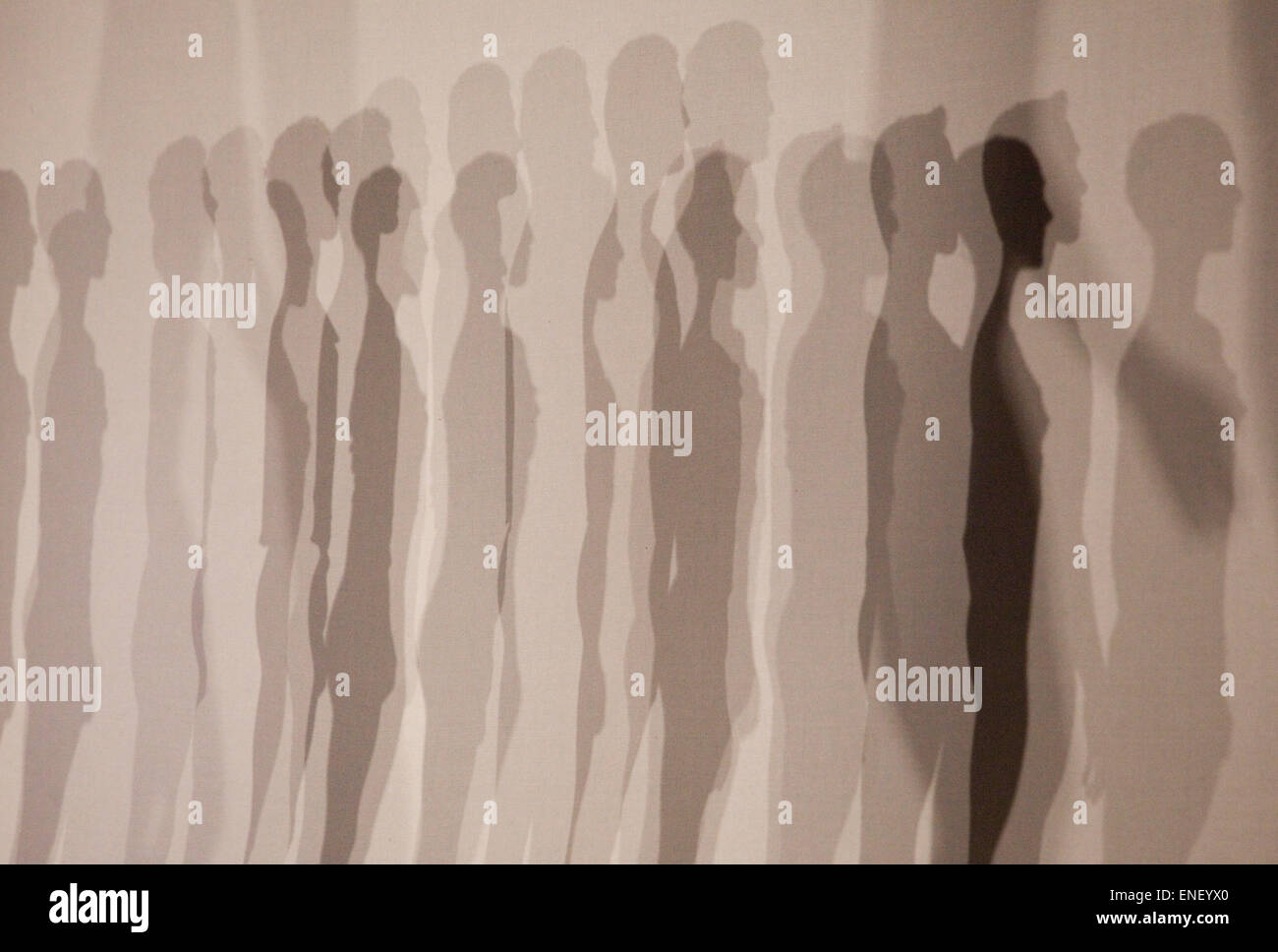Shadows of dancers. Royal New Zealand Ballet performance at the ...