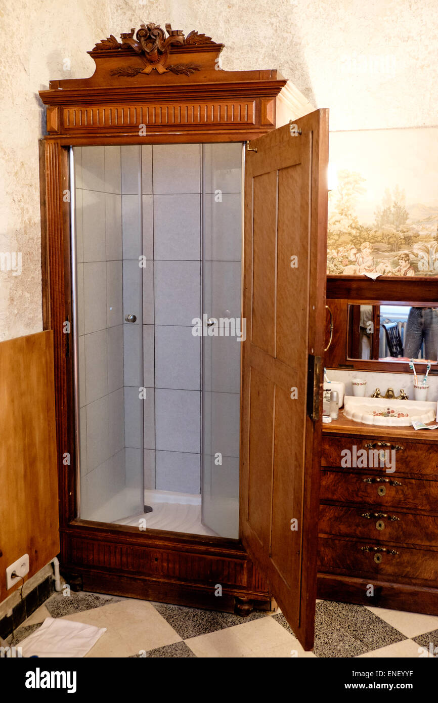 Shower built into wardrobe Stock Photo - Alamy