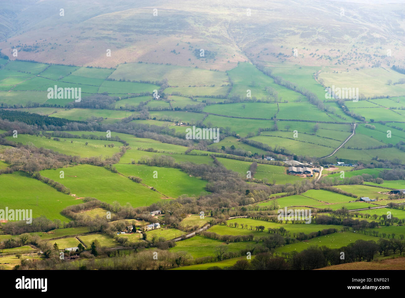 Farming Agriculture Mid Wales Landscape Stock Photos & Farming ...