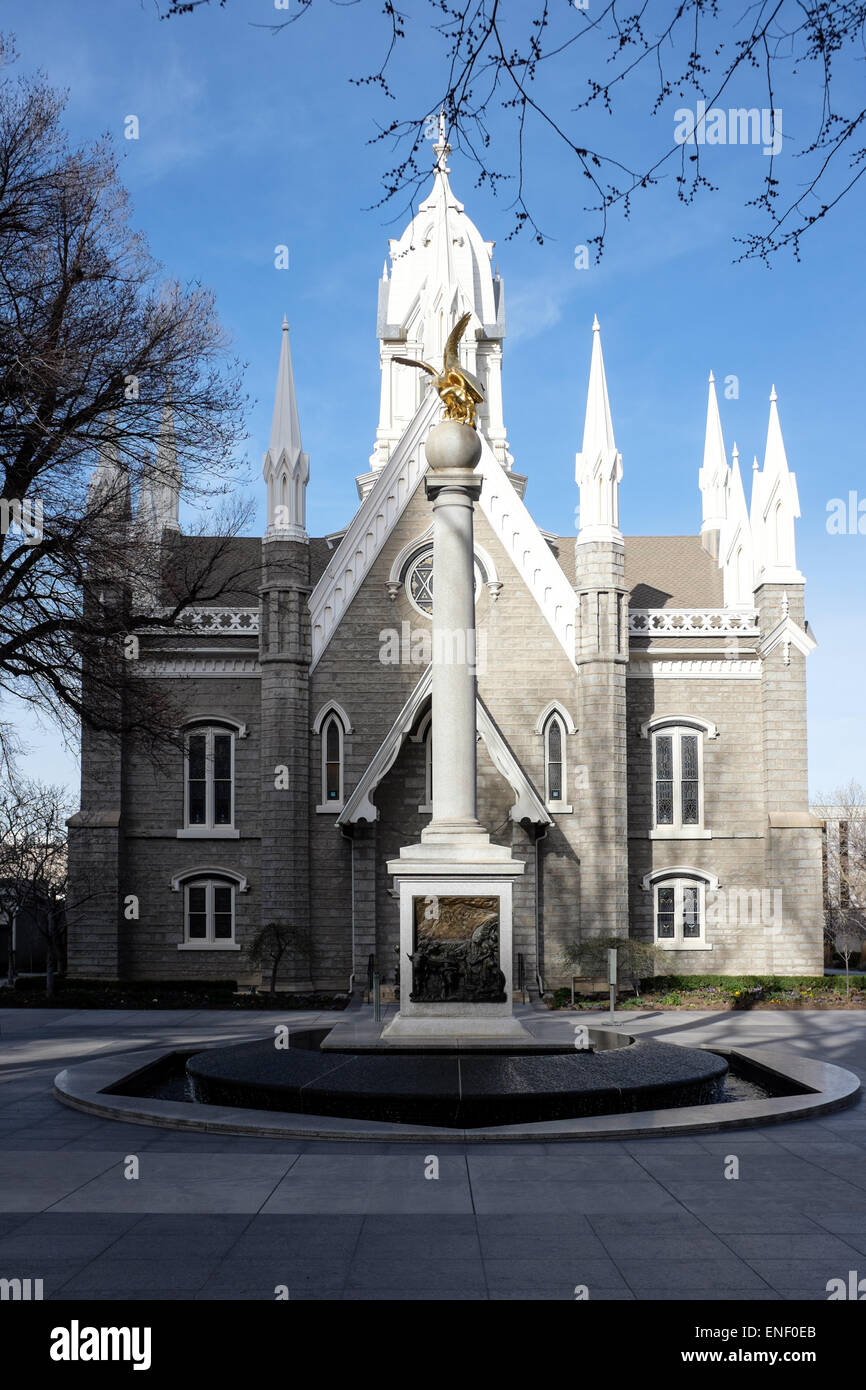 Salt Lake Assembly Hall on Temple Square in Salt Lake City, Utah, USA ...