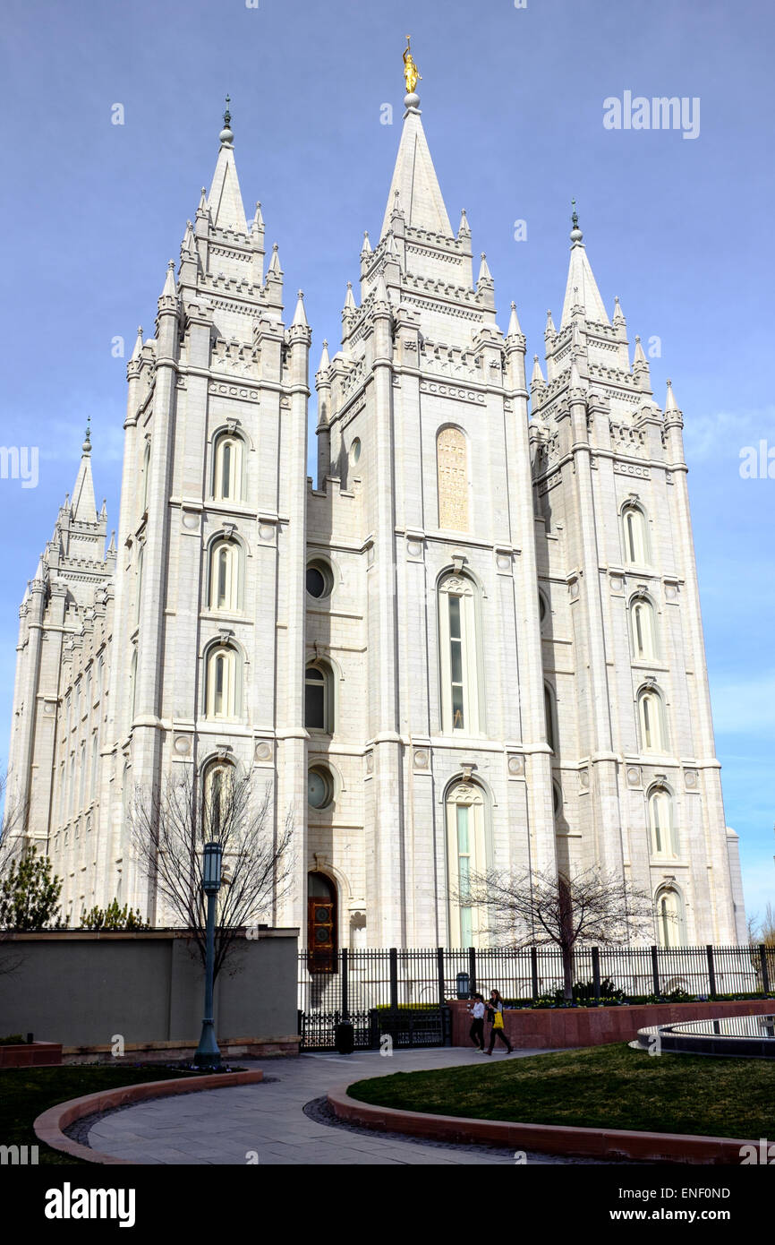 Salt Lake Temple, Temple Square, Salt Lake City, Utah, USA Stock Photo ...