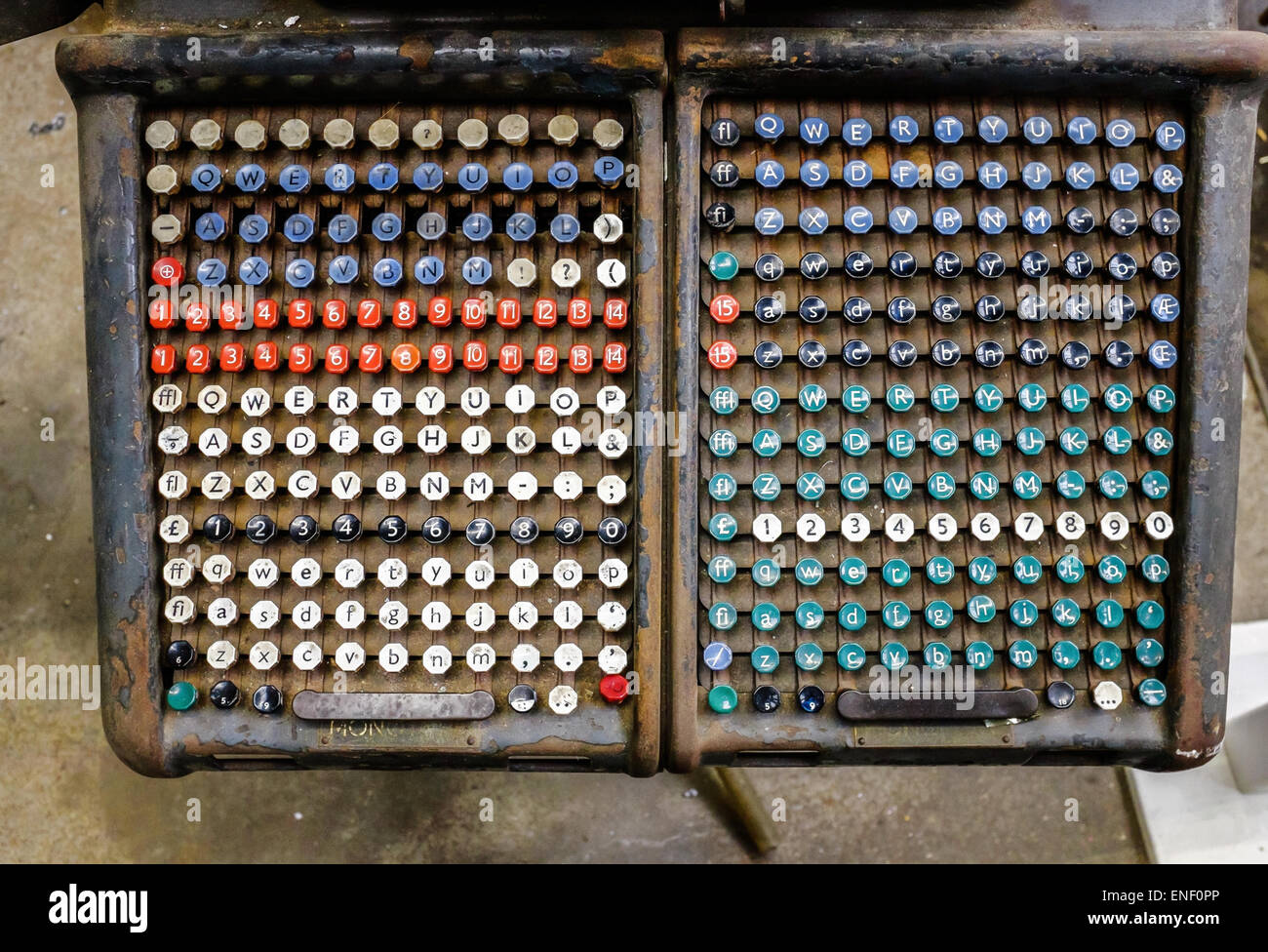 Monotype keyboard machine at the Industrial Museum Bradford, Yorkshire ...