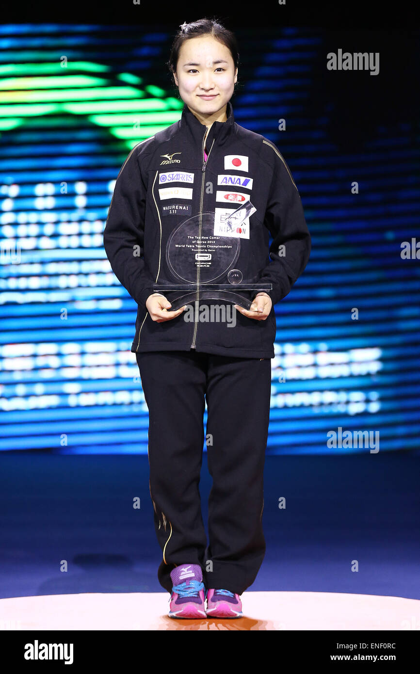 Mima Ito (JPN), MAY 3, 2015 - Table Tennis : Mima Ito of Japan accepts ...