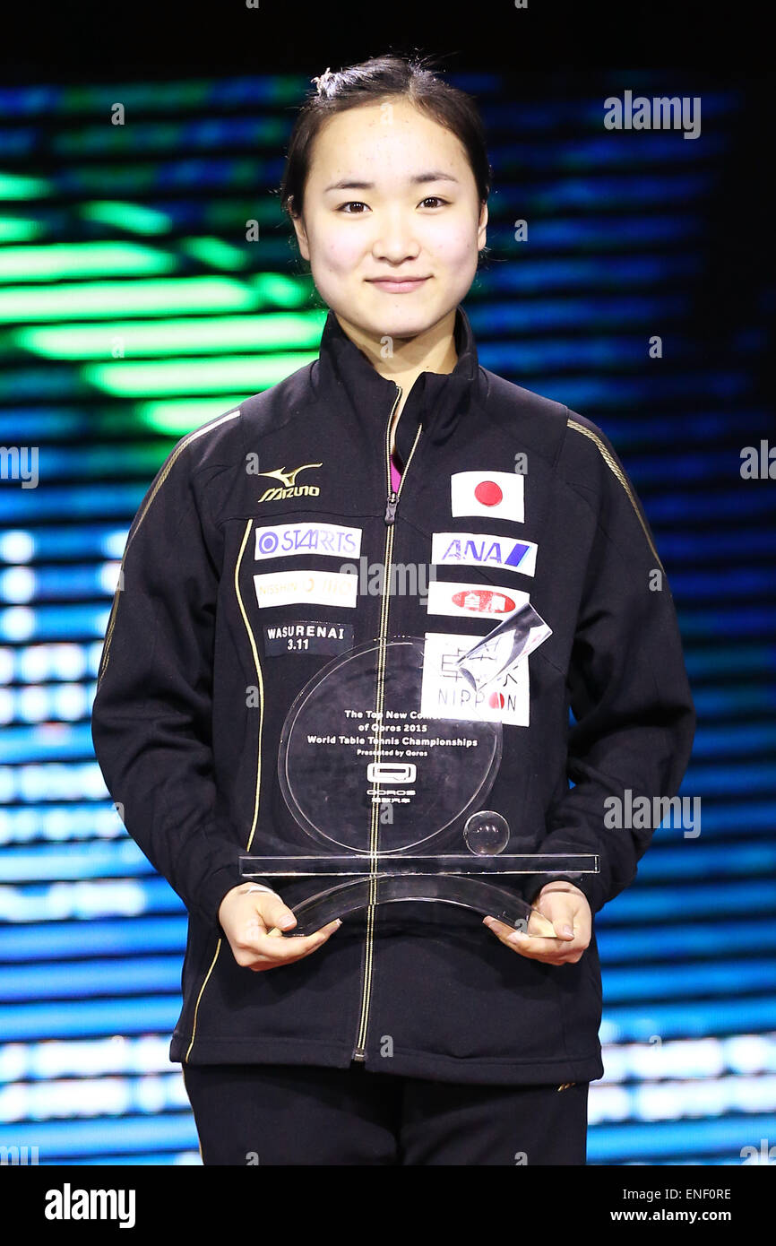 Mima Ito (JPN), MAY 3, 2015 - Table Tennis : Mima Ito of Japan accepts ...