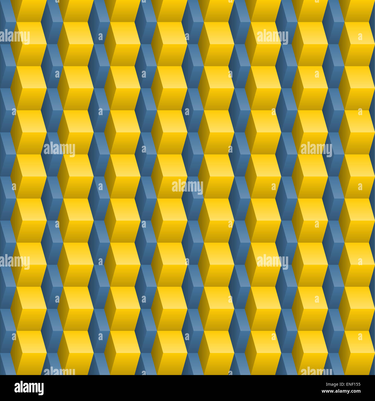 Abstract blue-yellow tile seamless texture with 3d effect Stock Photo ...