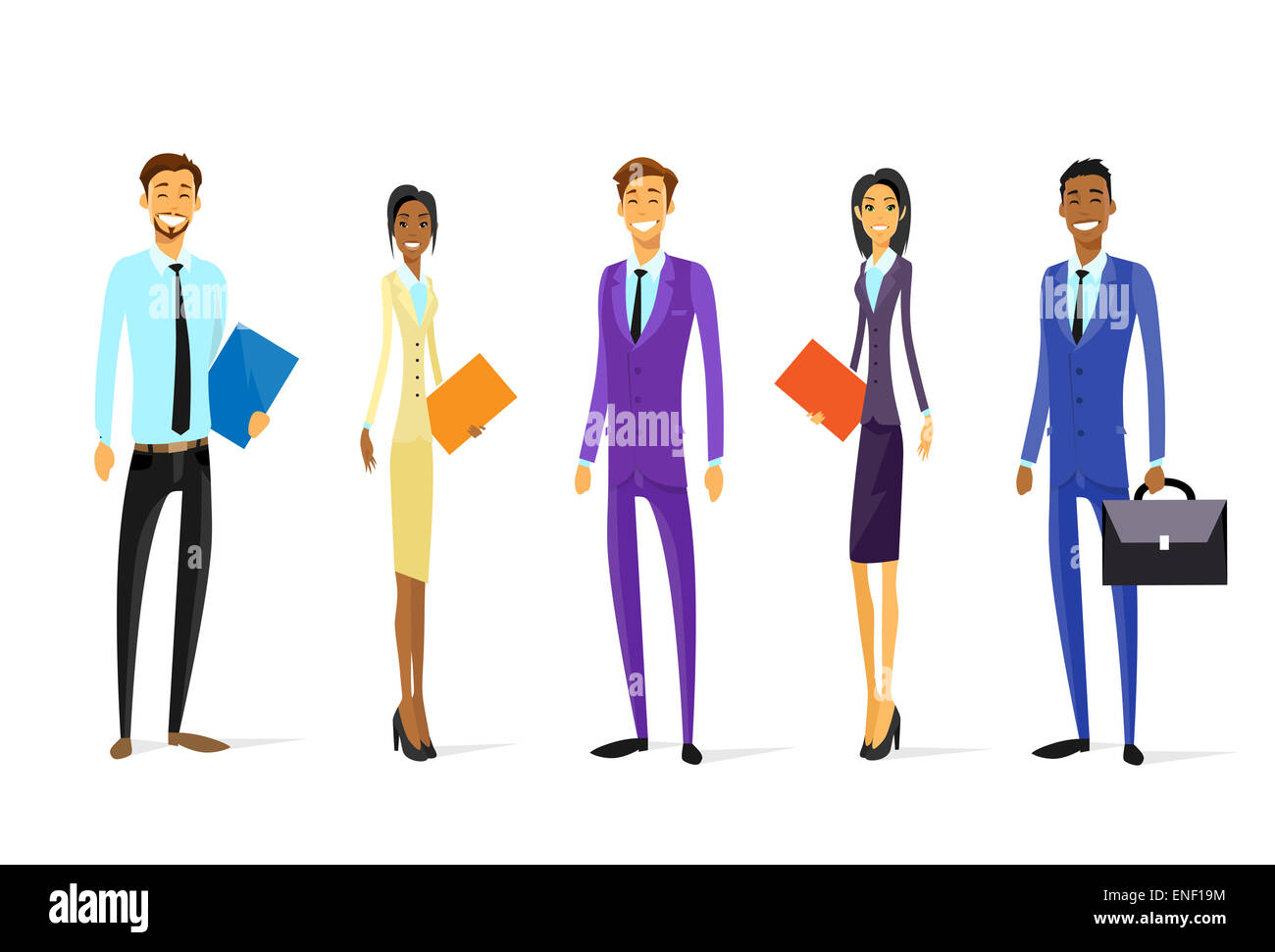 Animated Business People Working