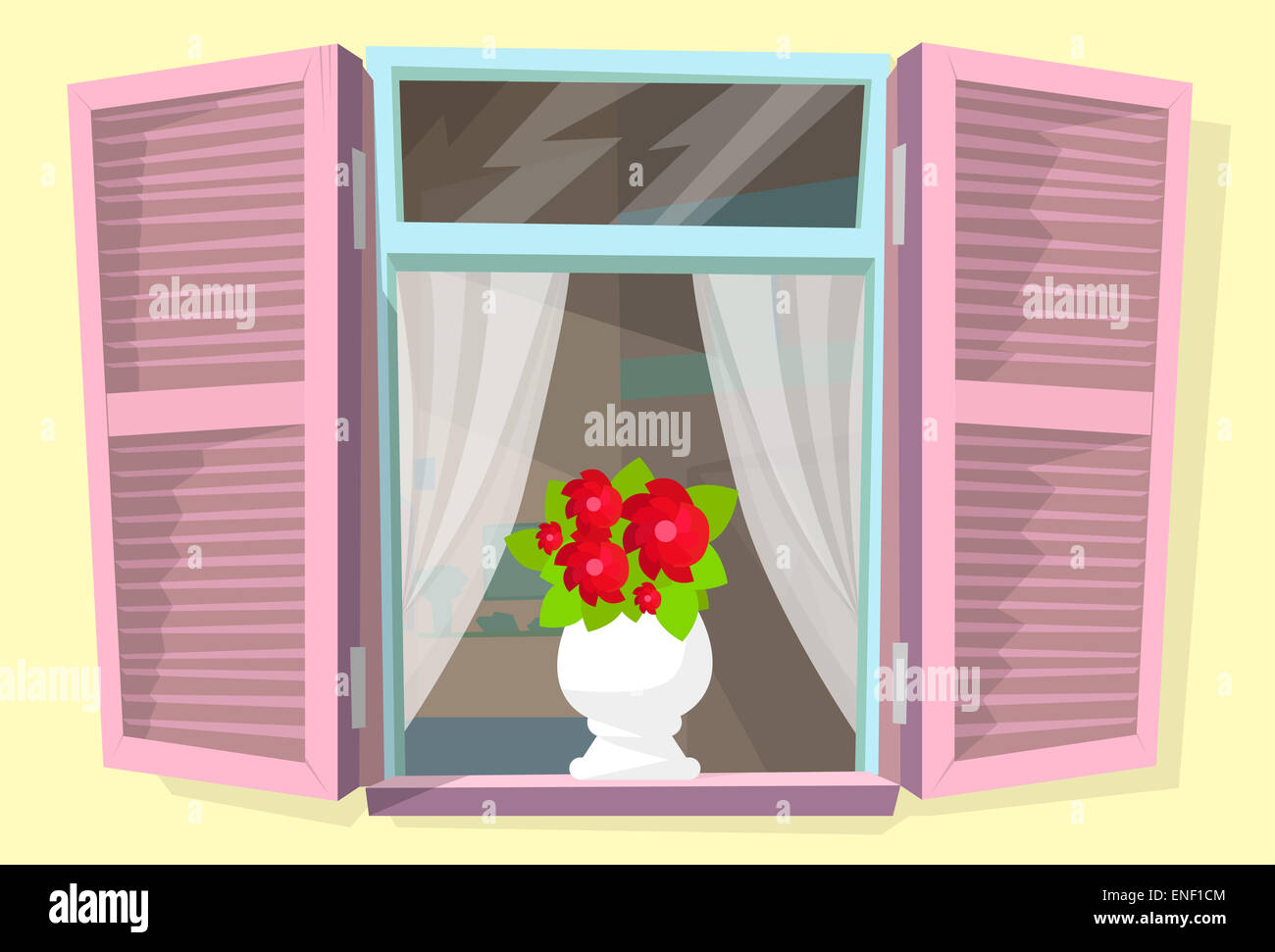 How to draw cartoon rose flower hi-res stock photography and images - Alamy