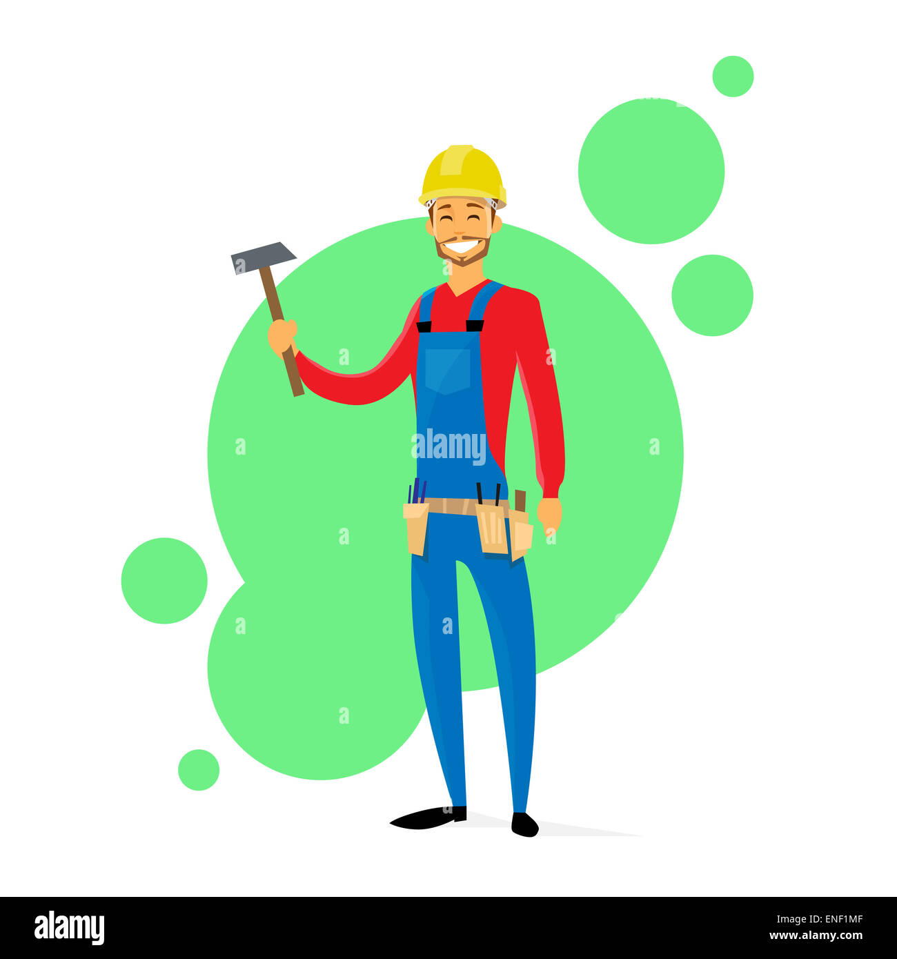 Cartoon builder worker man hi-res stock photography and images - Alamy