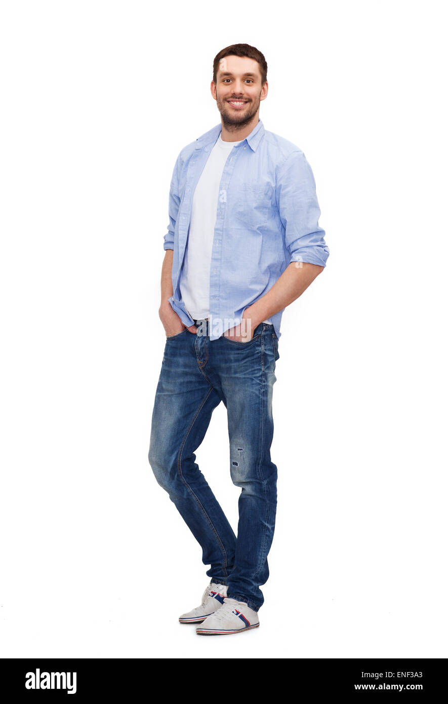 Proud young man smiling Cut Out Stock Images & Pictures - Alamy