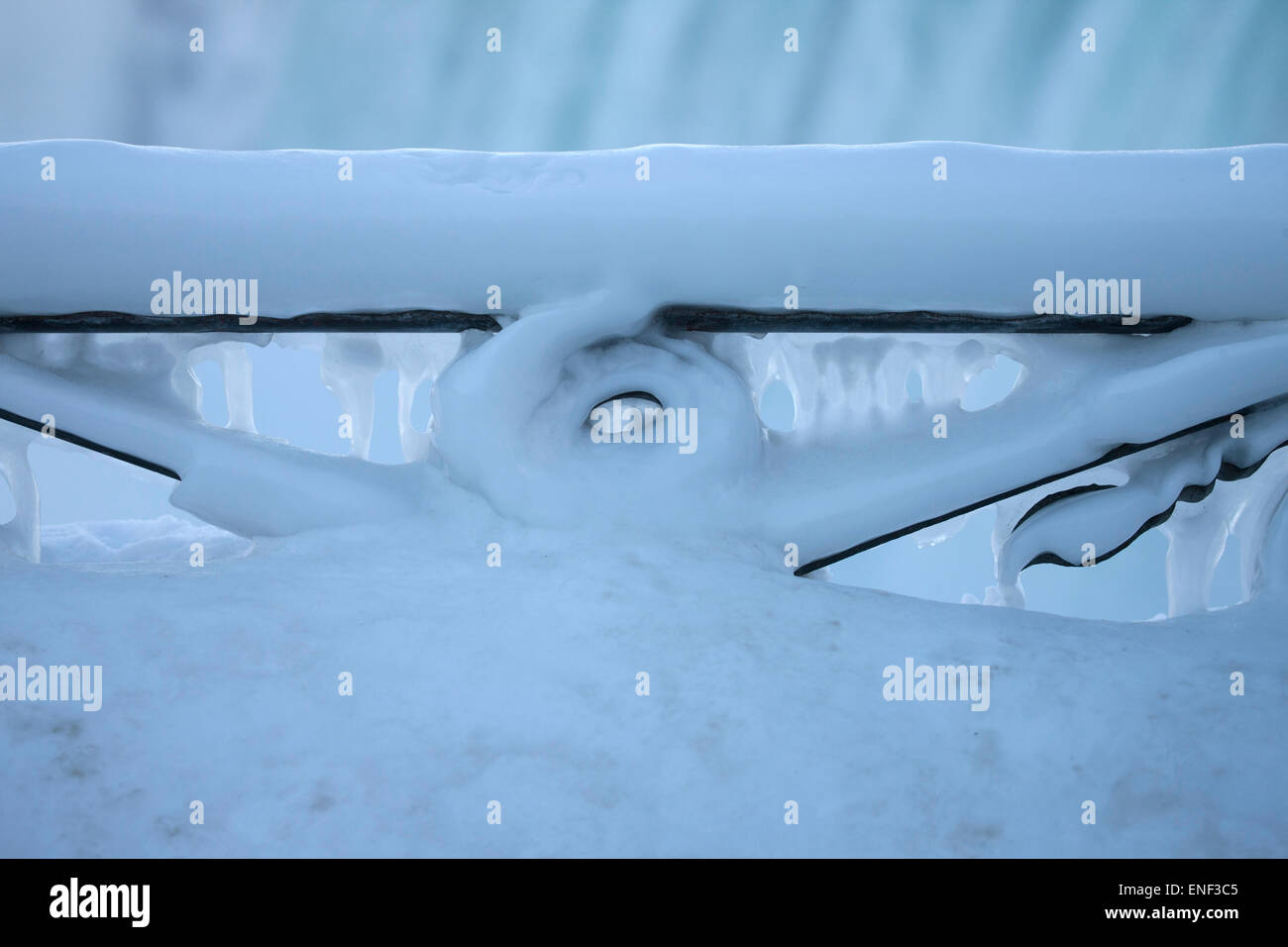 Winter Niagara Falls frozen snow and ice Stock Photo - Alamy