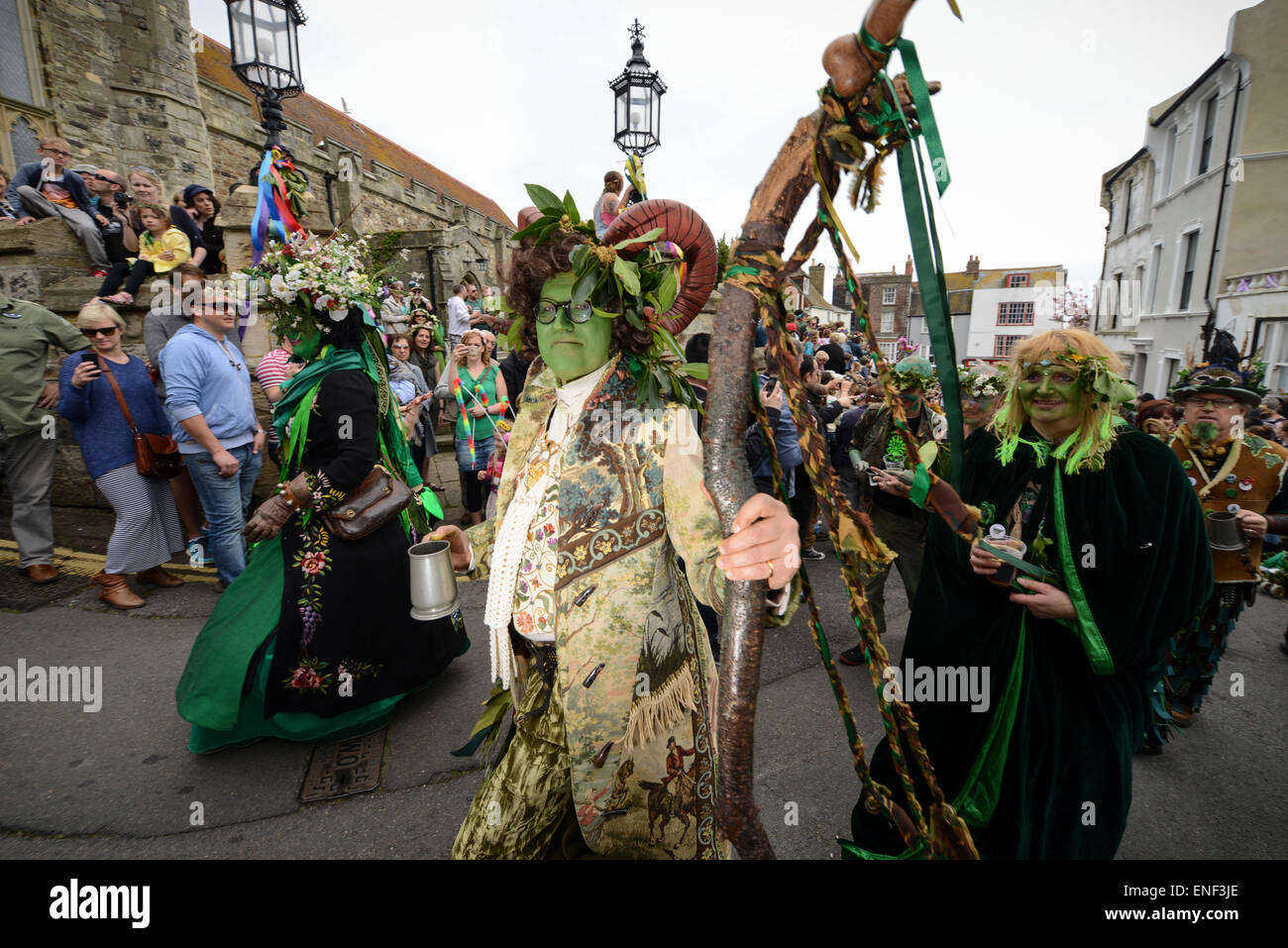 Jack In The Green May Day Festival In Hastings, East Sussex, England. A ...