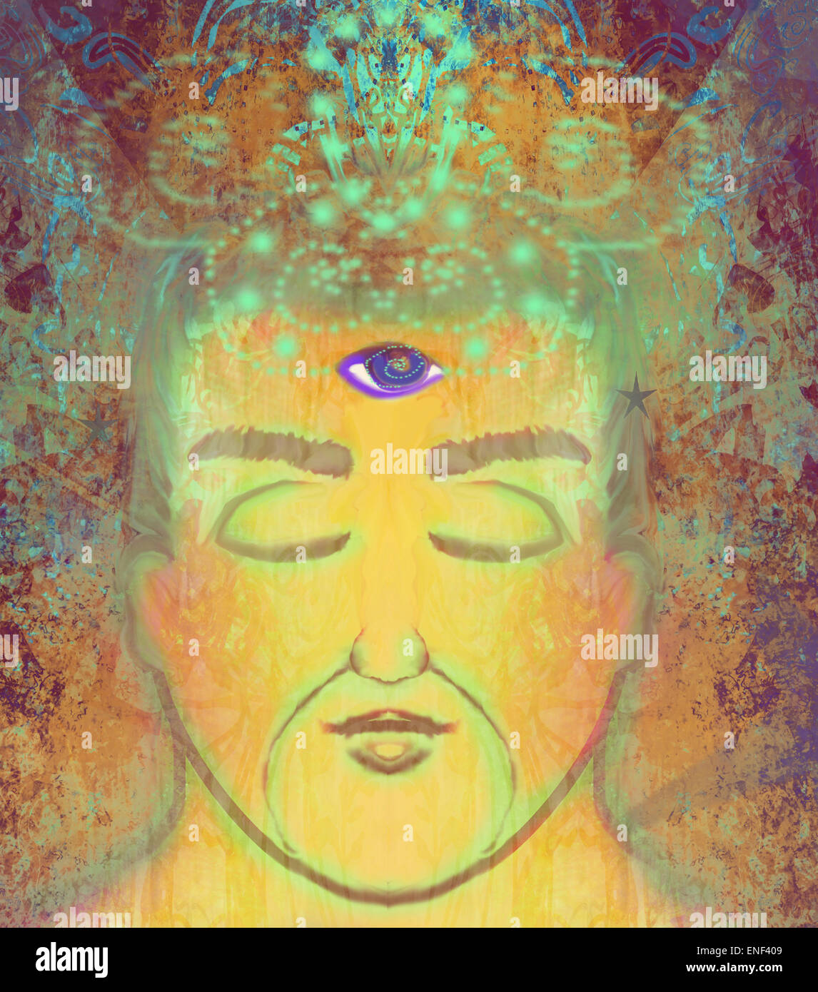 man with third eye, psychic supernatural senses Stock Photo - Alamy